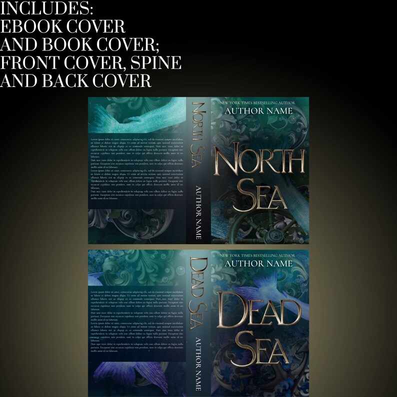 Customisable Book Cover Design | Pre-made Fantasy Pirate Siren Physical ...