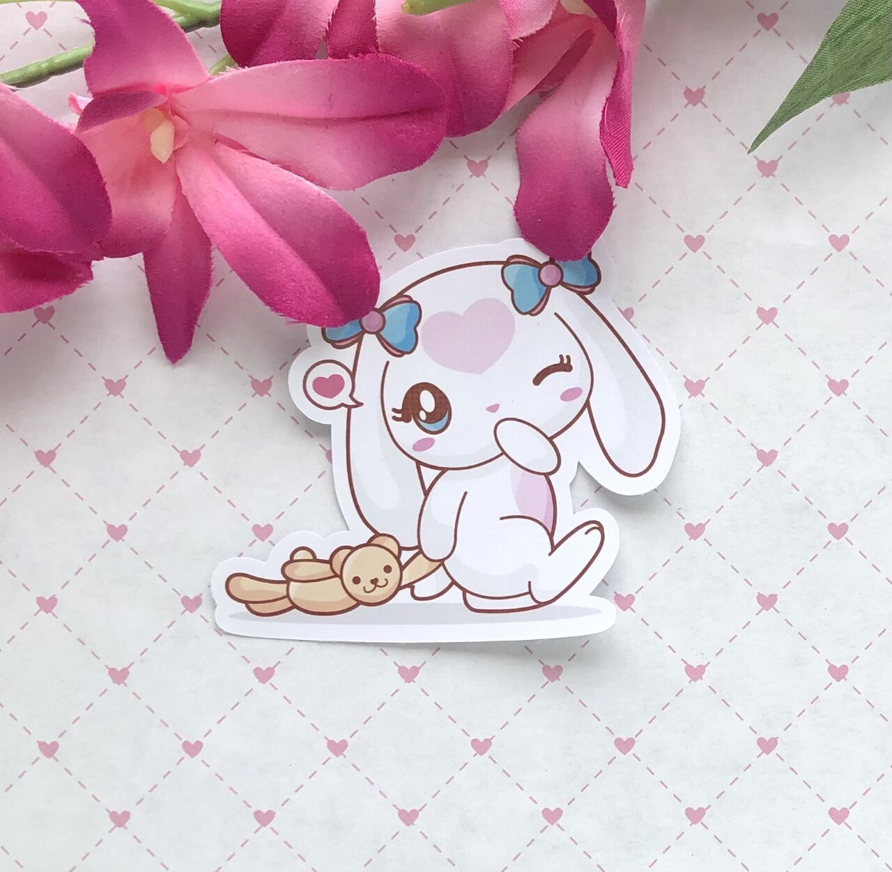 Too Sweet Kumi Stickers Kawaii Bunny Holo Stickers | Etsy
