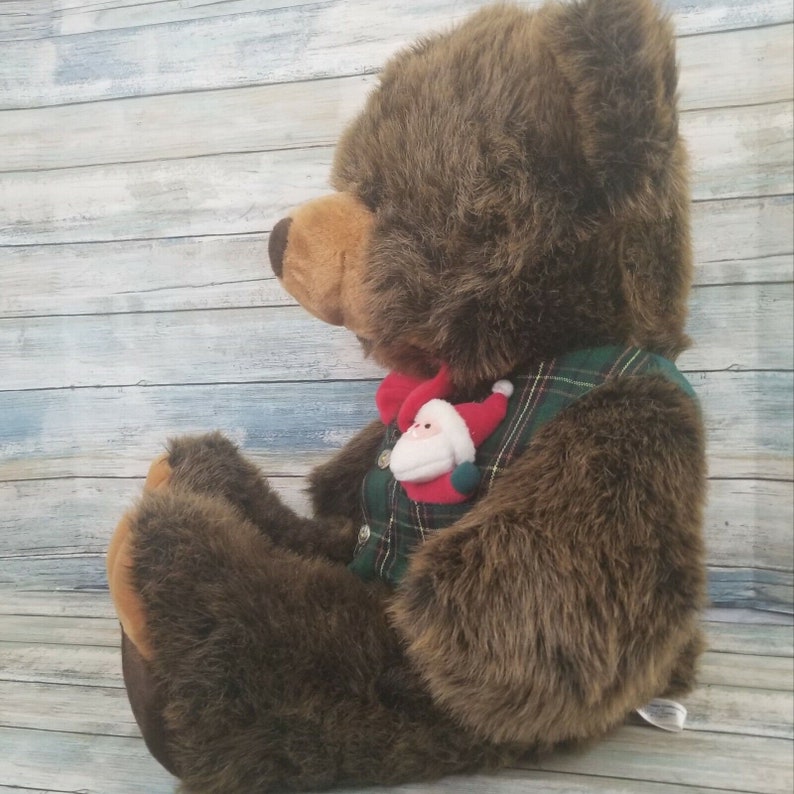 Vintage Golden Bear Co Teddy Bear Plush 28" Jcpenny Christmas Holiday ...