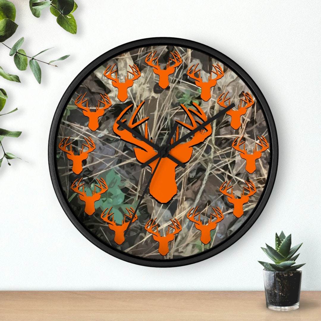 Whitetail Wall Clock, Deer Hunting Wall Clock, Deer Hunting Décor, Deer ...