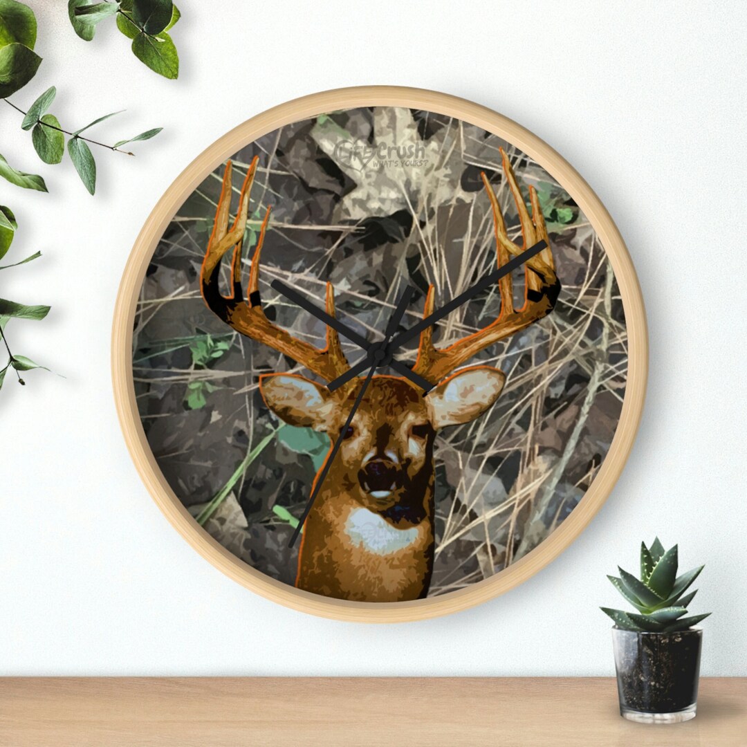 Trophy Buck Wall Clock, Deer Hunting Wall Clock, Deer Hunting Décor ...