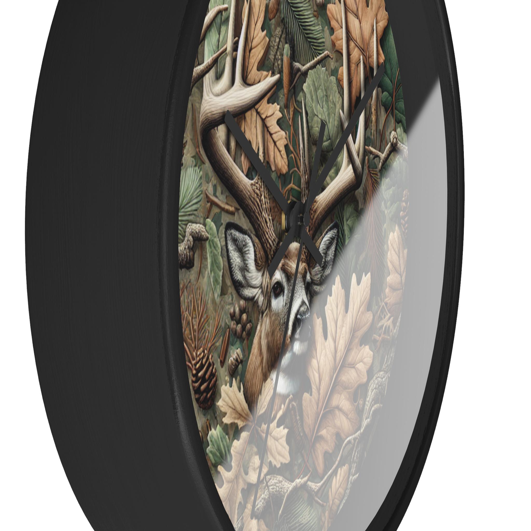 Whitetail Deer Camo Wall Clock for Men, Deer Hunting Clock for Dad ...