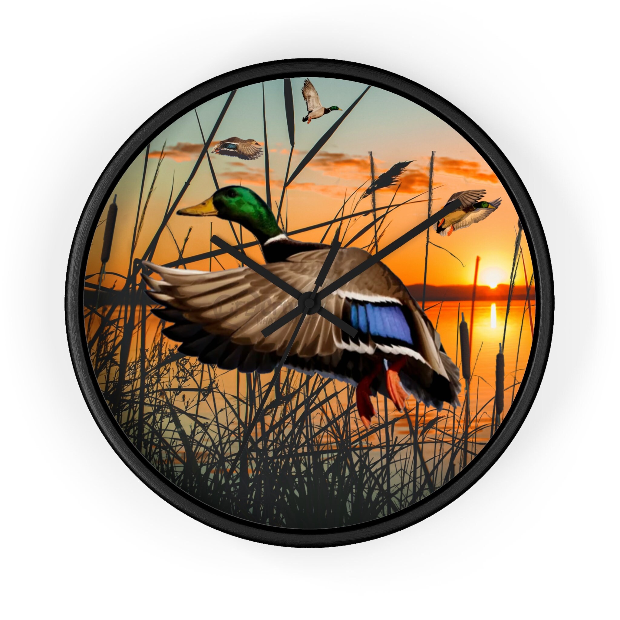 Flying Mallard Wall Clock, Duck Hunting Décor, Duck Hunting Gifts for ...