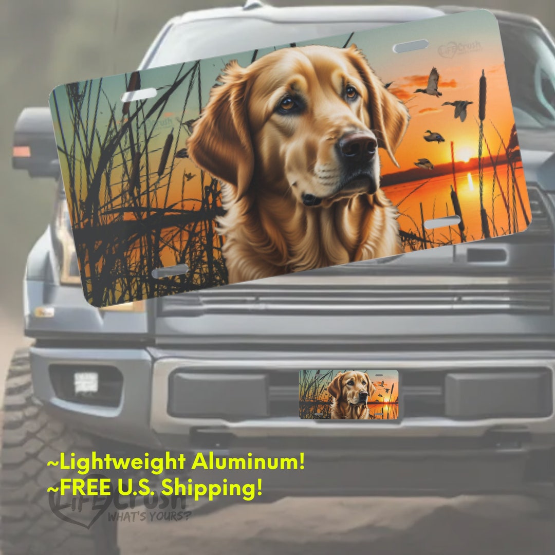 Golden Retriever License Plate, Duck Hunting License Plate, Duck Hunter ...