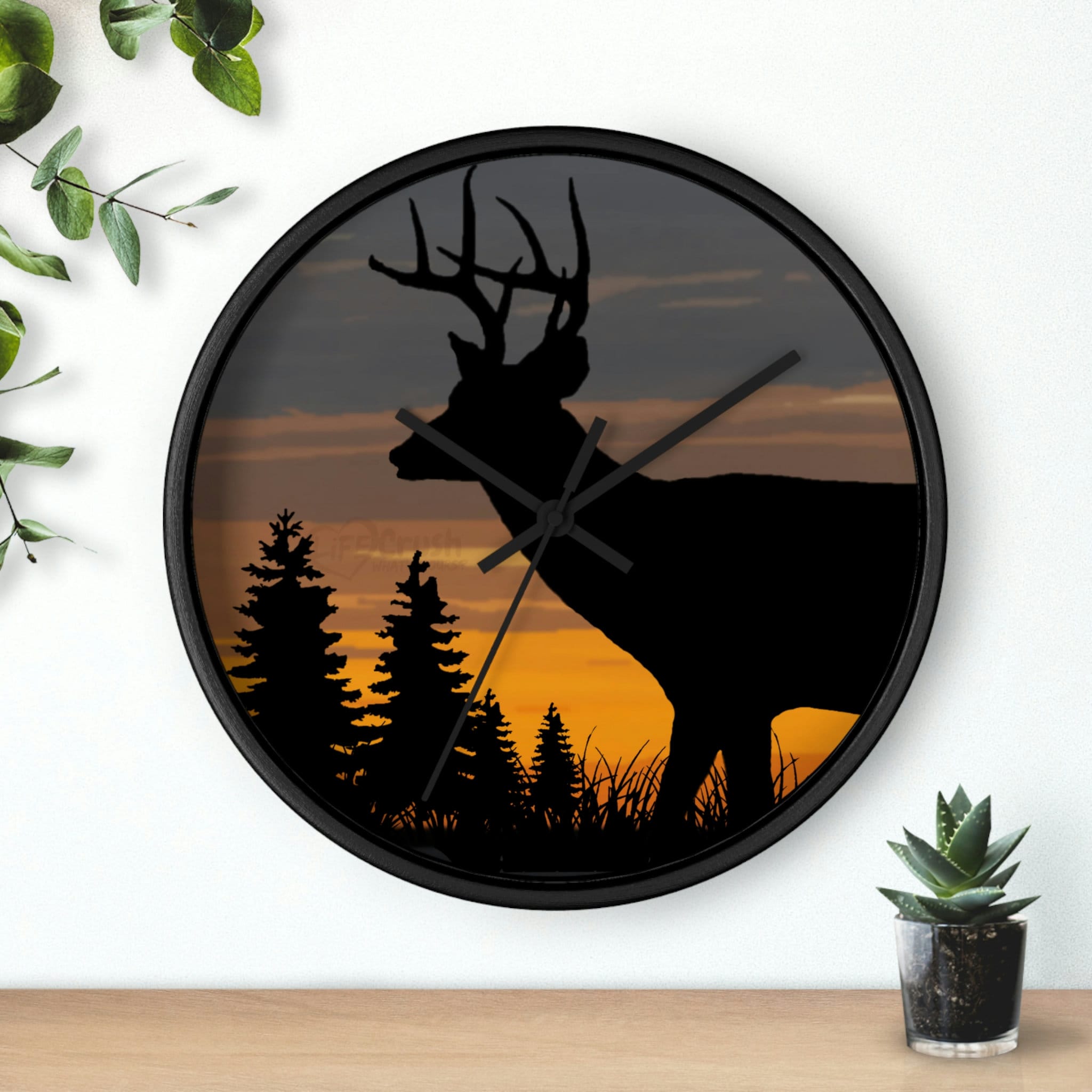 Sunrise Trophy Buck Clock for Men, Deer Hunting Clock for Dad, Deer ...