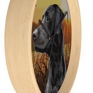 Amazing Black Labrador Wall Clock, Labrador Retriever Clock, Duck ...