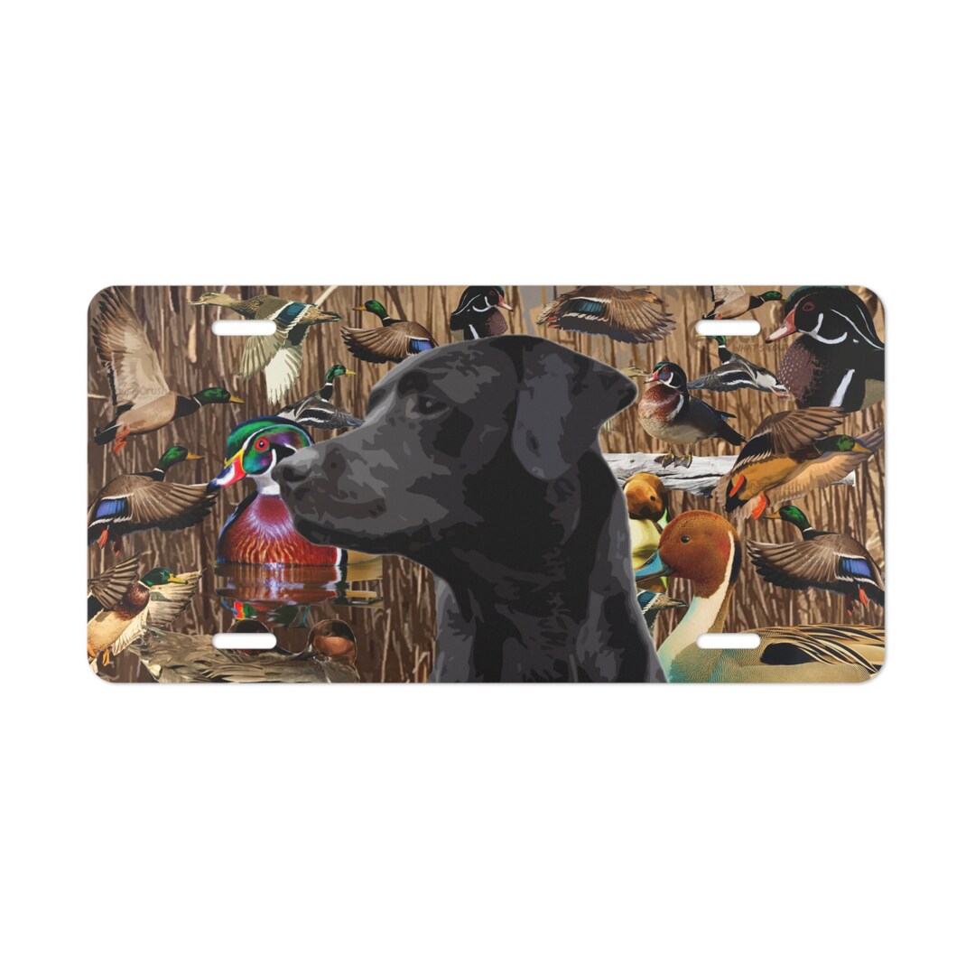 Black Labrador Retriever License Plate, Duck Hunting License Plate ...