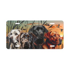 Labrador Retriever License Plate, Duck Hunting Gifts, Fox Red Labrador ...