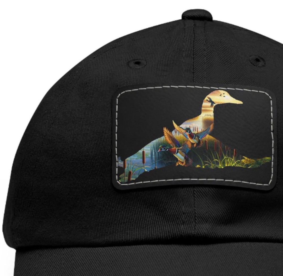 Wood Duck Hat for Men, Duck Hunting Hat Men, Flying Mallard Dad Hat ...