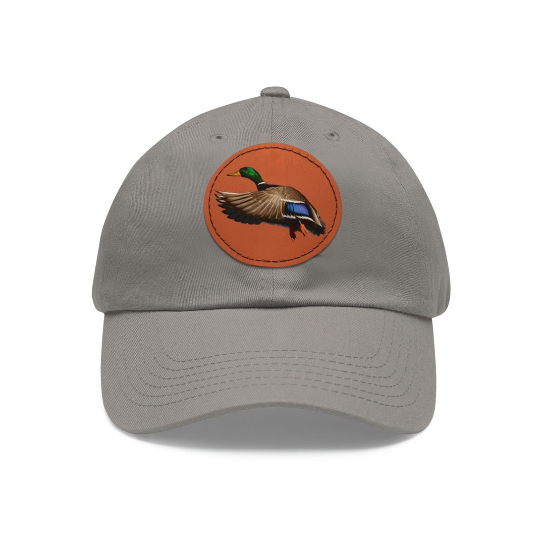 Mallard Duck Patch Hat, Duck Hunting Gifts for Men, Leather Patch Duck ...