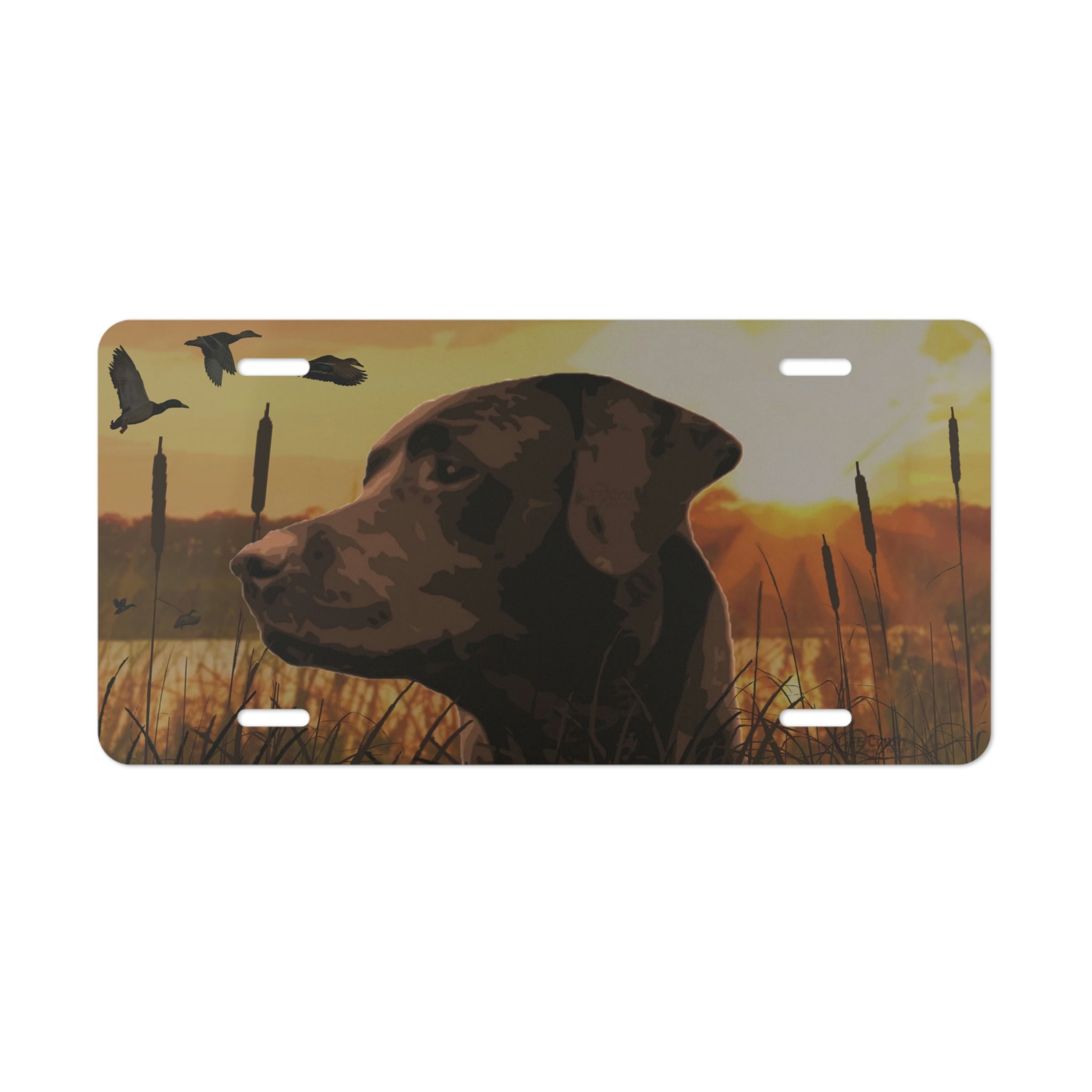 Chocolate Labrador License Plate, Duck Hunting License Plate, Labrador ...