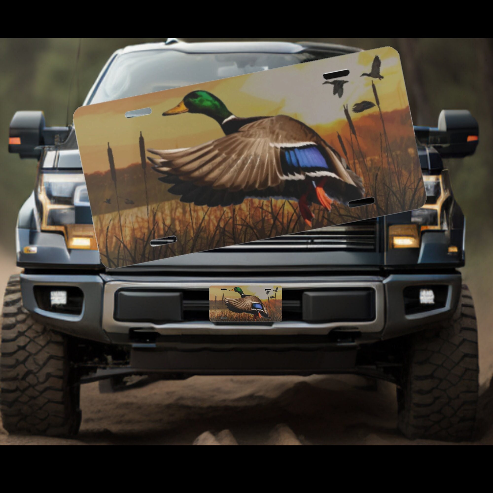 Flying Mallard License Plate, Duck Hunting License Plate, Duck Hunter ...