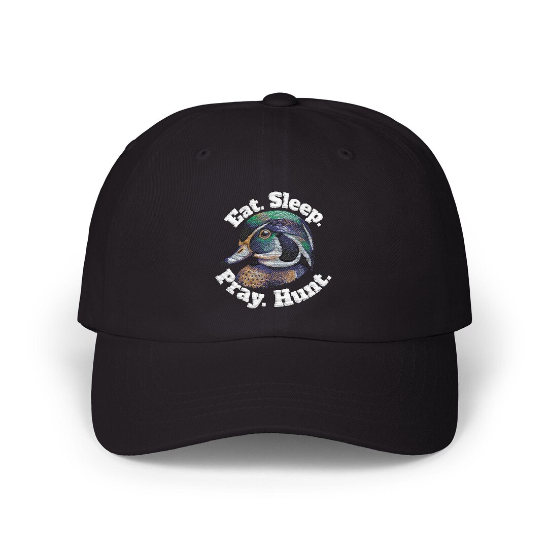 Wood Duck Hat, Duck Hunting Hat, Embroidered Duck Hunter Hat, Eat Sleep ...