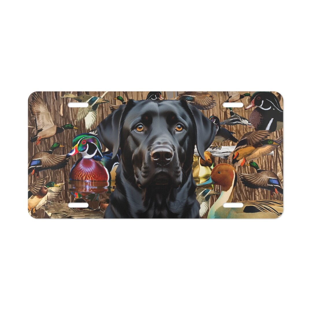 Black Labrador Retriever License Plate, Duck Hunting License Plate ...