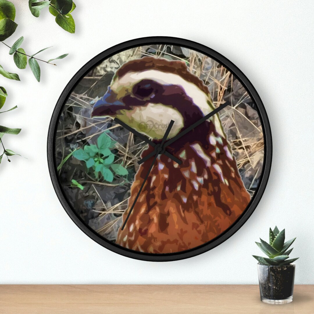 Bobwhite Quail Wall Clock, Quail Hunting Gifts Dad, Quail Hunter Gifts ...