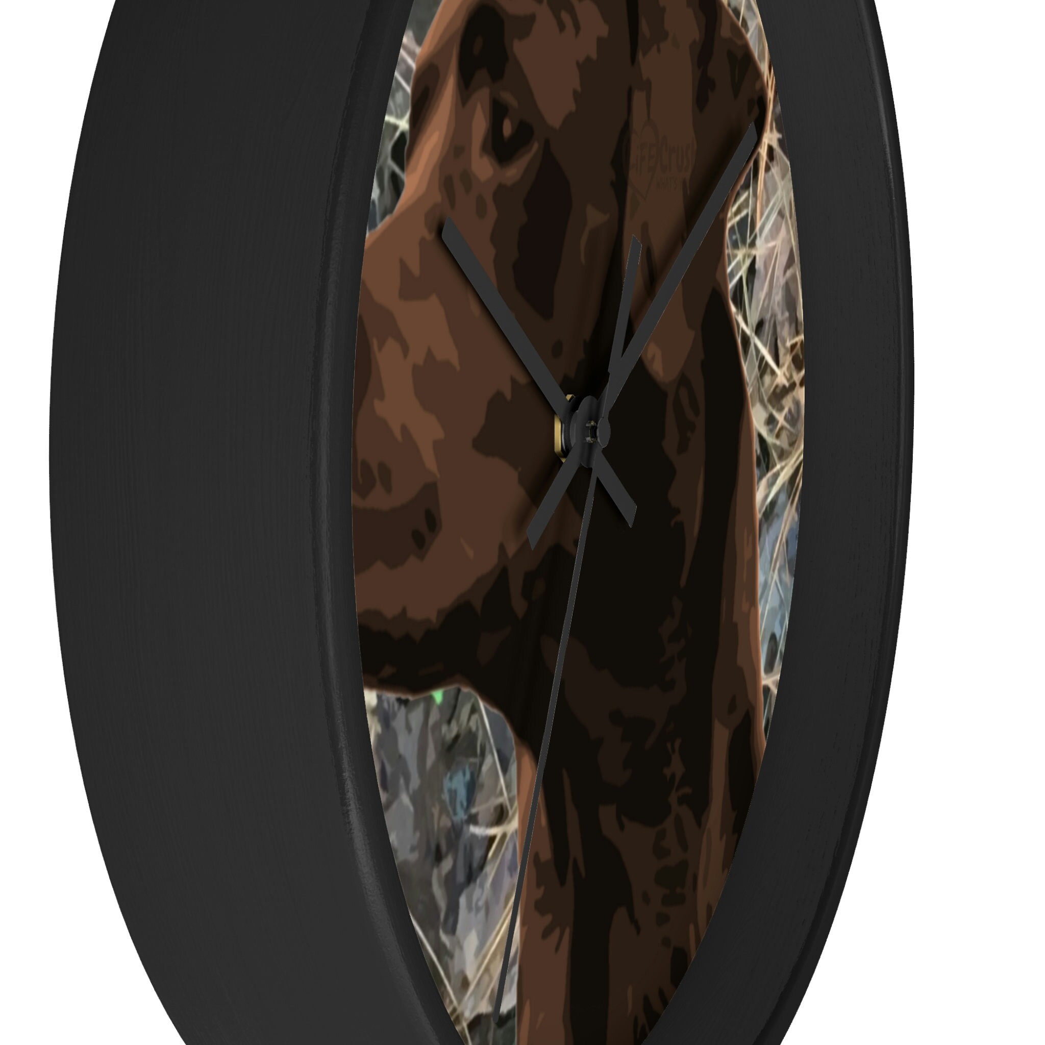Chocolate Labrador Wall Clock, Camo Labrador Clock, Labrador Retriever ...