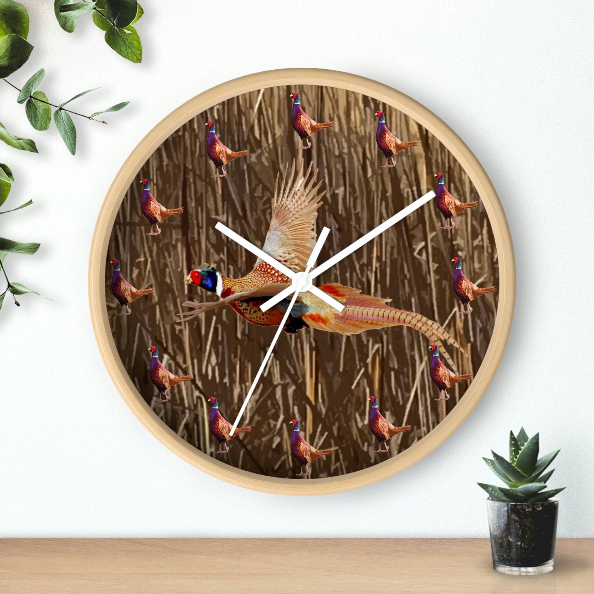 Dad Gift Pheasant Clock, Dad Gift Pheasant Hunting, Pheasant Hunting ...