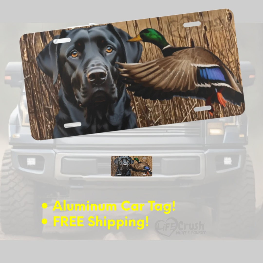 Black Labrador Retriever License Plate, Duck Hunting License Plate ...