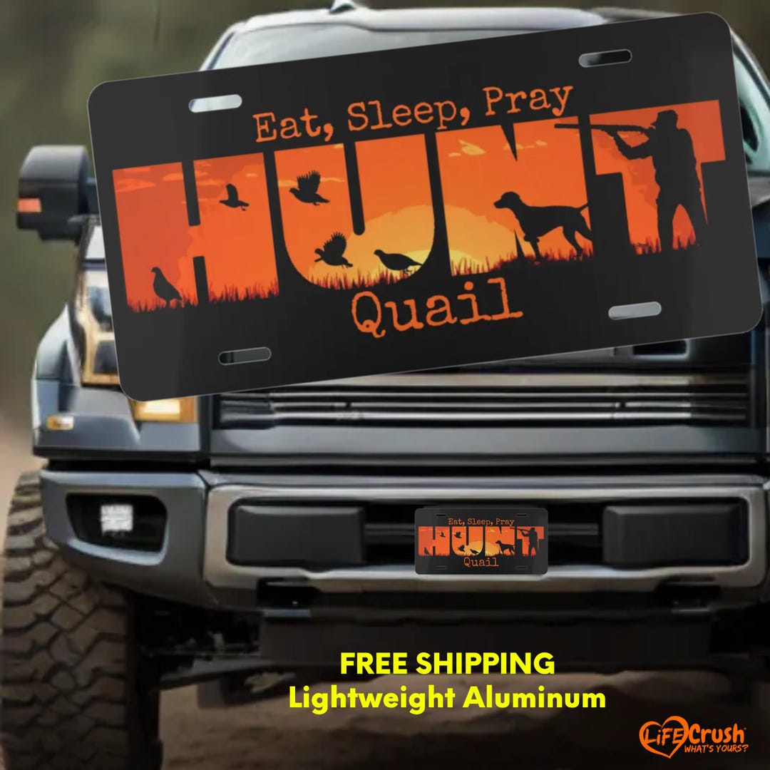 Quail Hunting License Plate, Quail Hunting Gifts Men, Bobwhite License ...