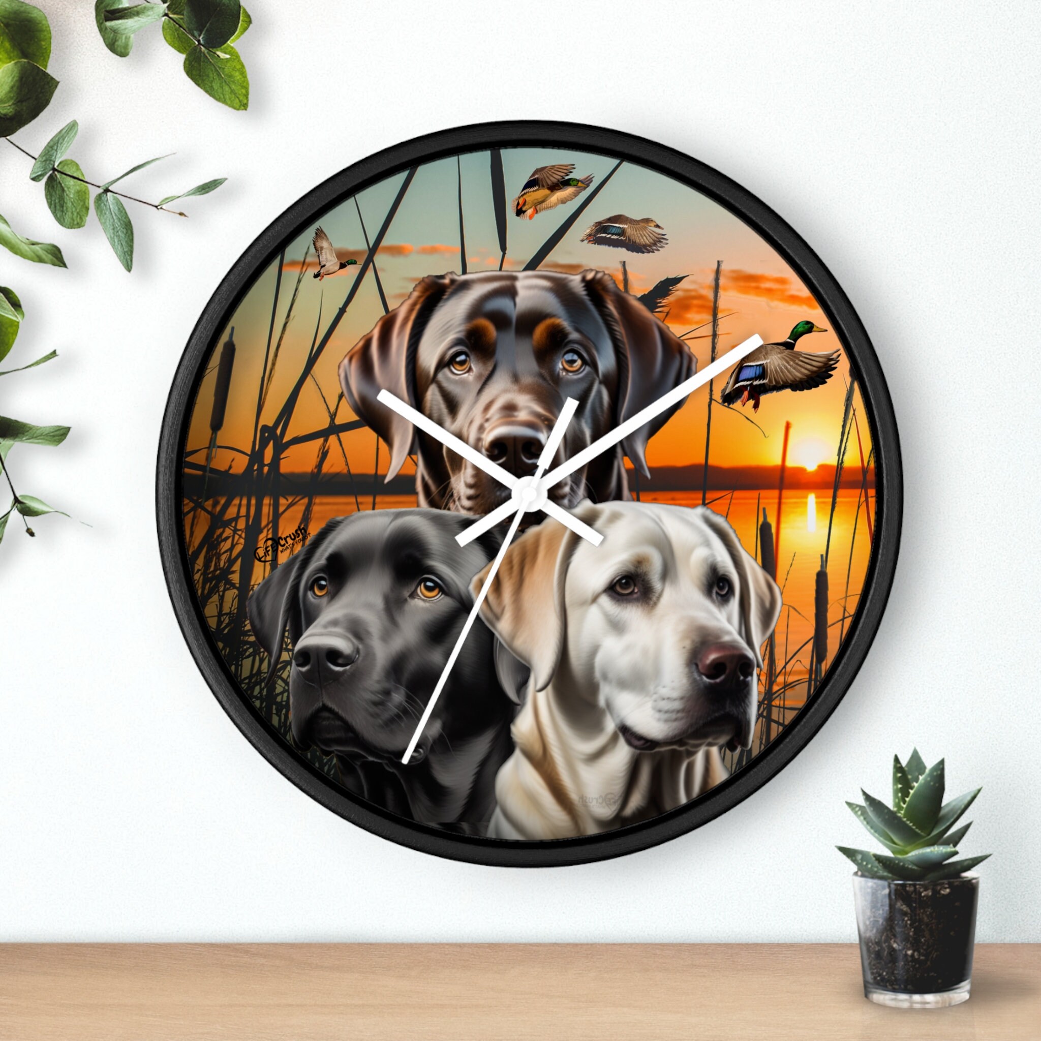 Labrador Retriever Wall Clock, Labrador Retriever Décor, Duck Hunting ...