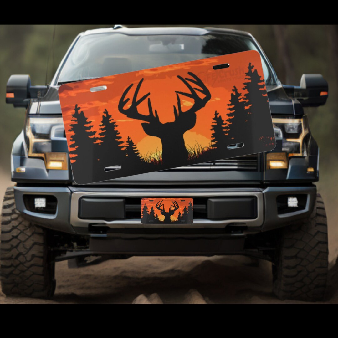 Whitetail Deer License Tag, Trophy Buck Car Tag, Deer Hunting Gifts Men ...
