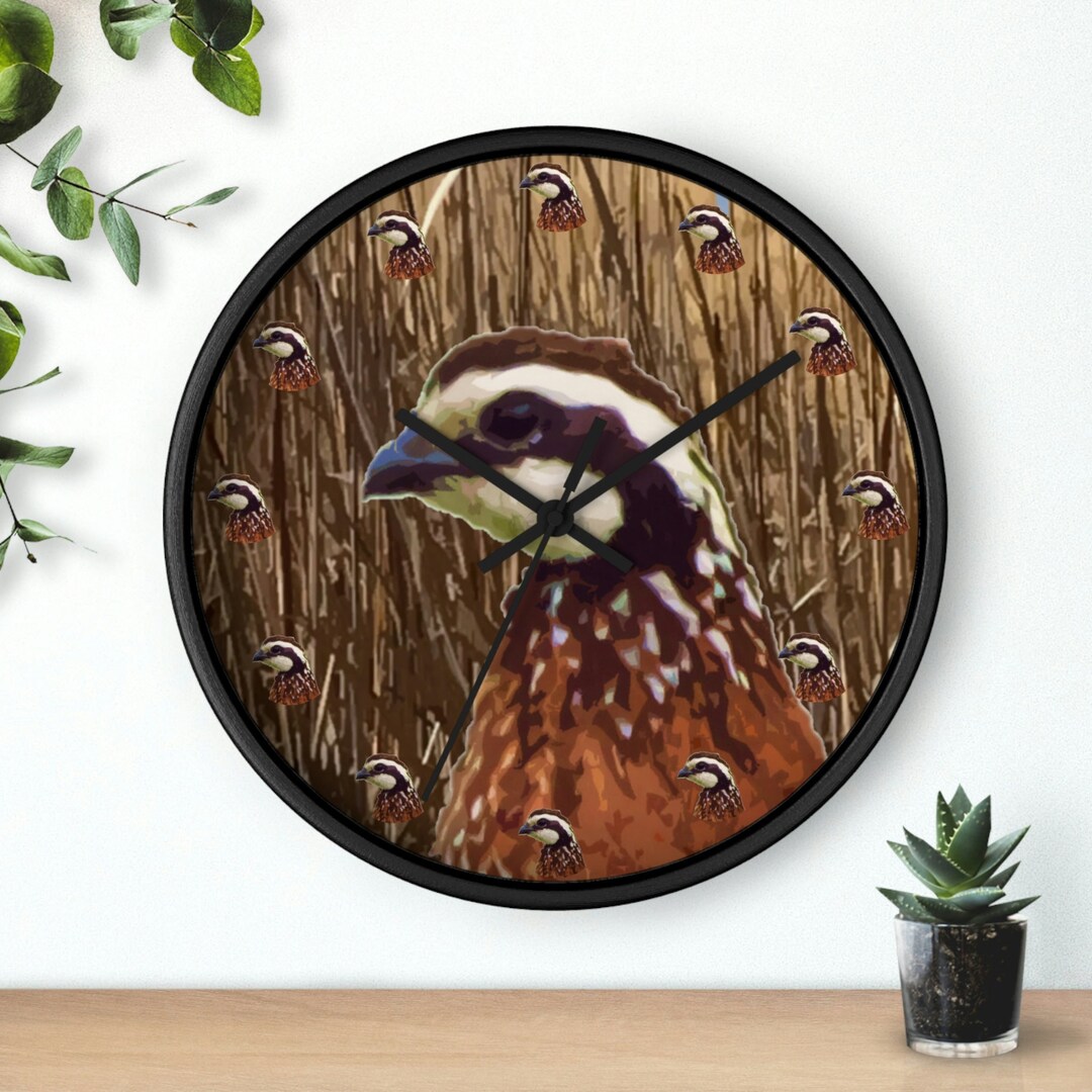 Bobwhite Quail Wall Clock, Quail Hunting Gifts Dad, Quail Hunter Gifts ...