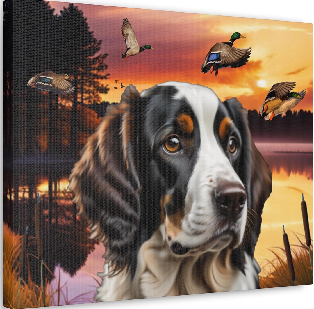 English Springer Spaniel Wall Art, Duck Hunting Wall Art, Duck Hunting ...