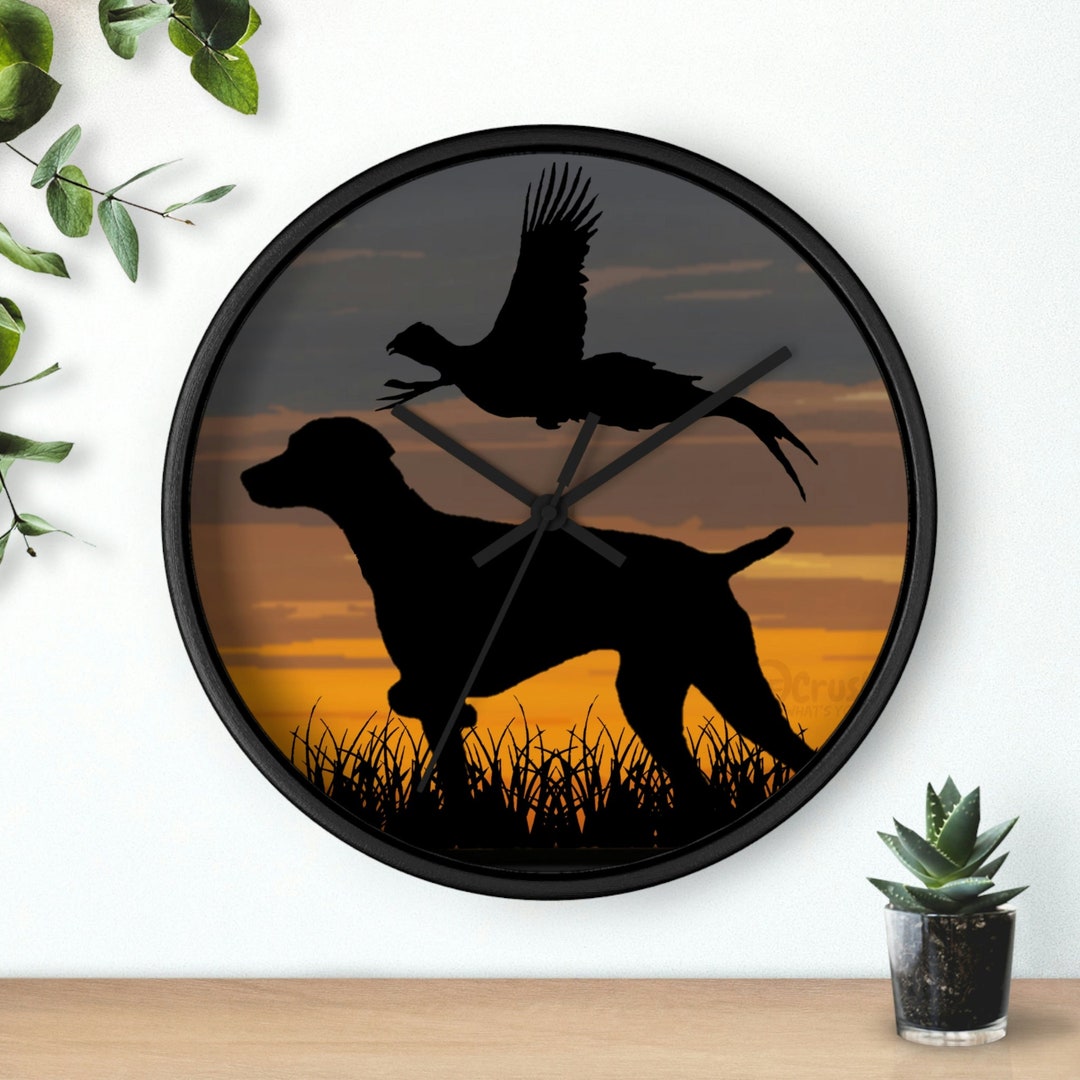 Amazing Sunrise Pheasant Hunting Bird Dog Wall Clock, Pheasant Hunting ...