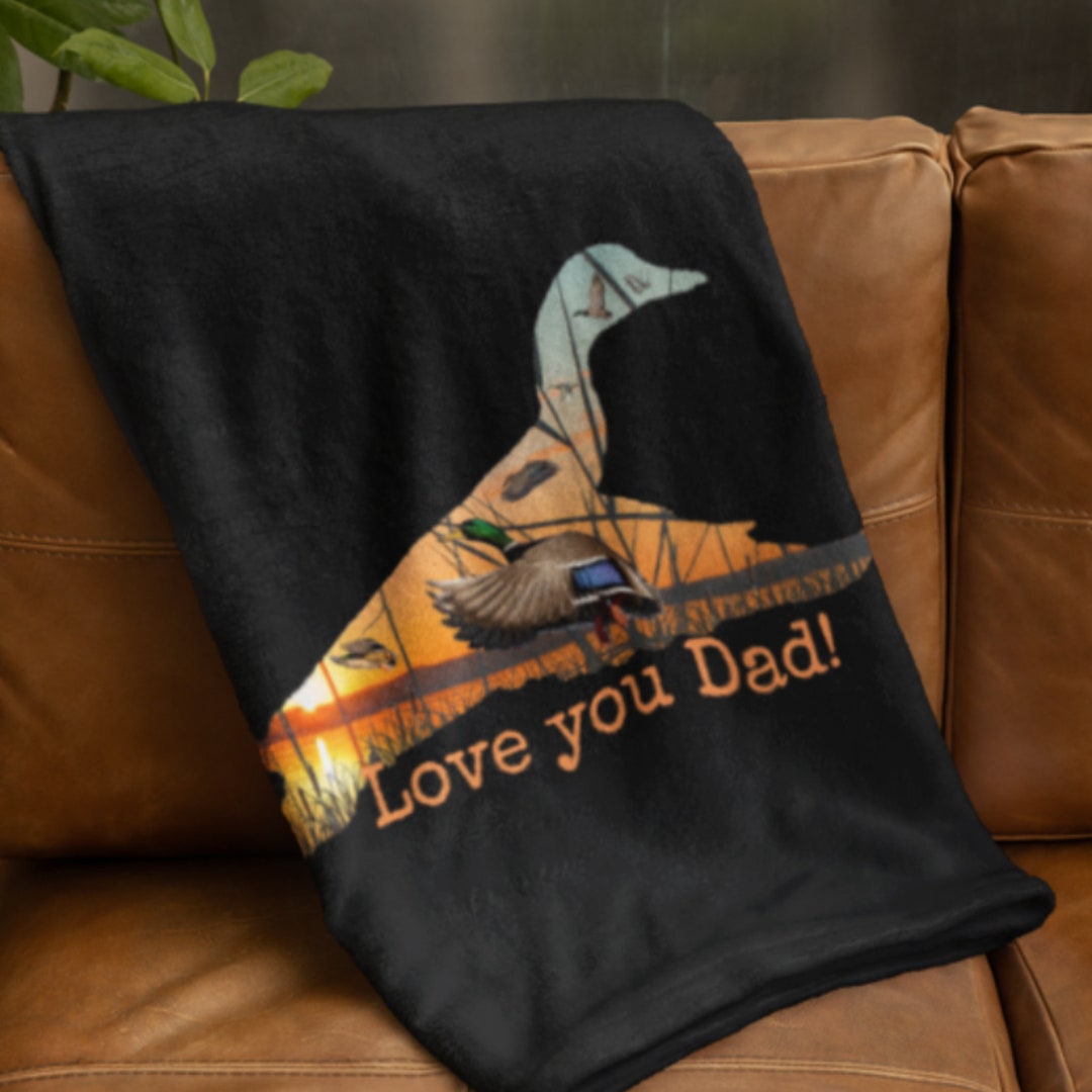 Father's Day Mallard Throw, Mallard Dad Blanket, Duck Hunter Gifts for ...