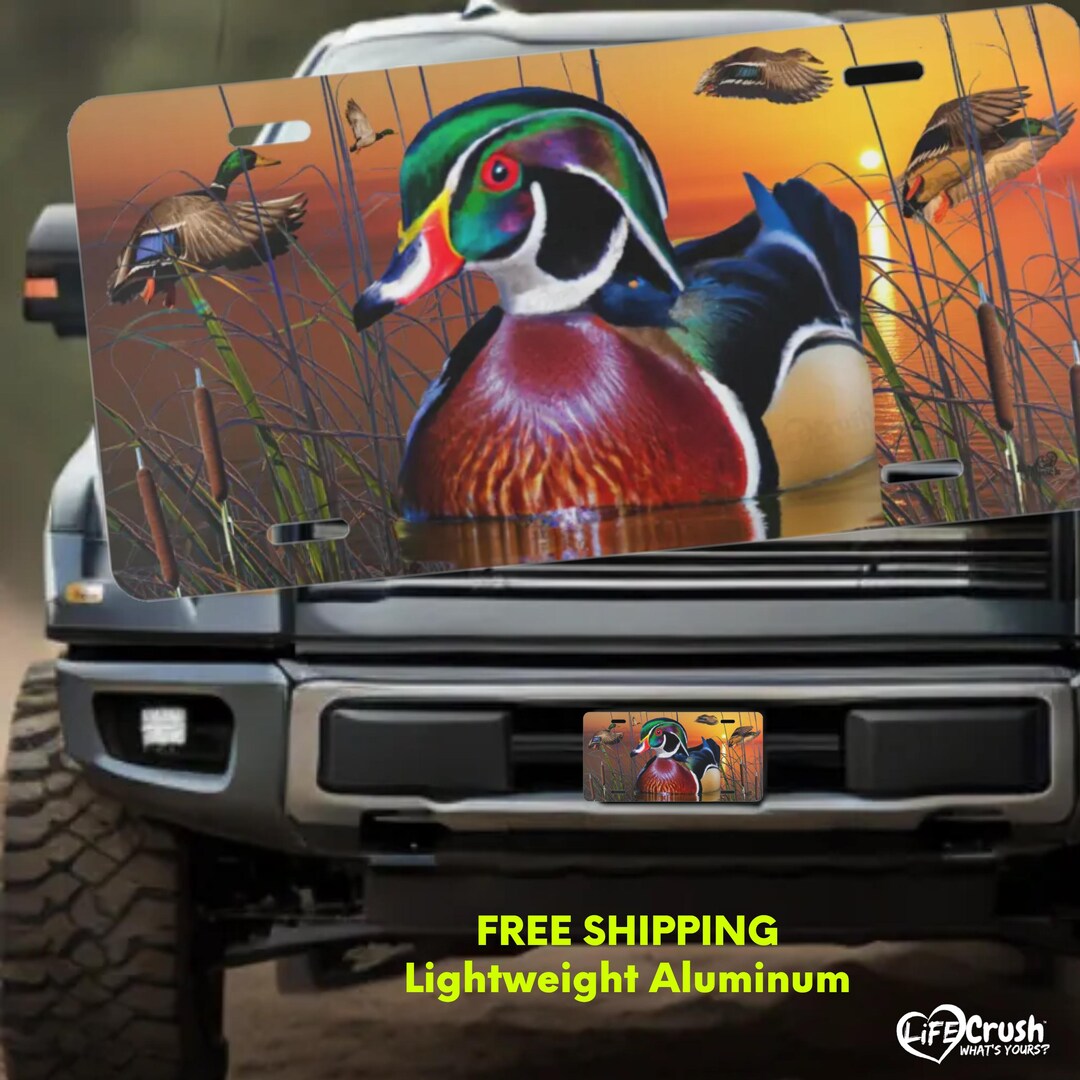 Wood Duck License Plate, Duck Hunting Gifts, Wood Duck Car Tag, Duck ...