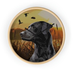 Amazing Black Labrador Wall Clock, Labrador Retriever Clock, Duck ...