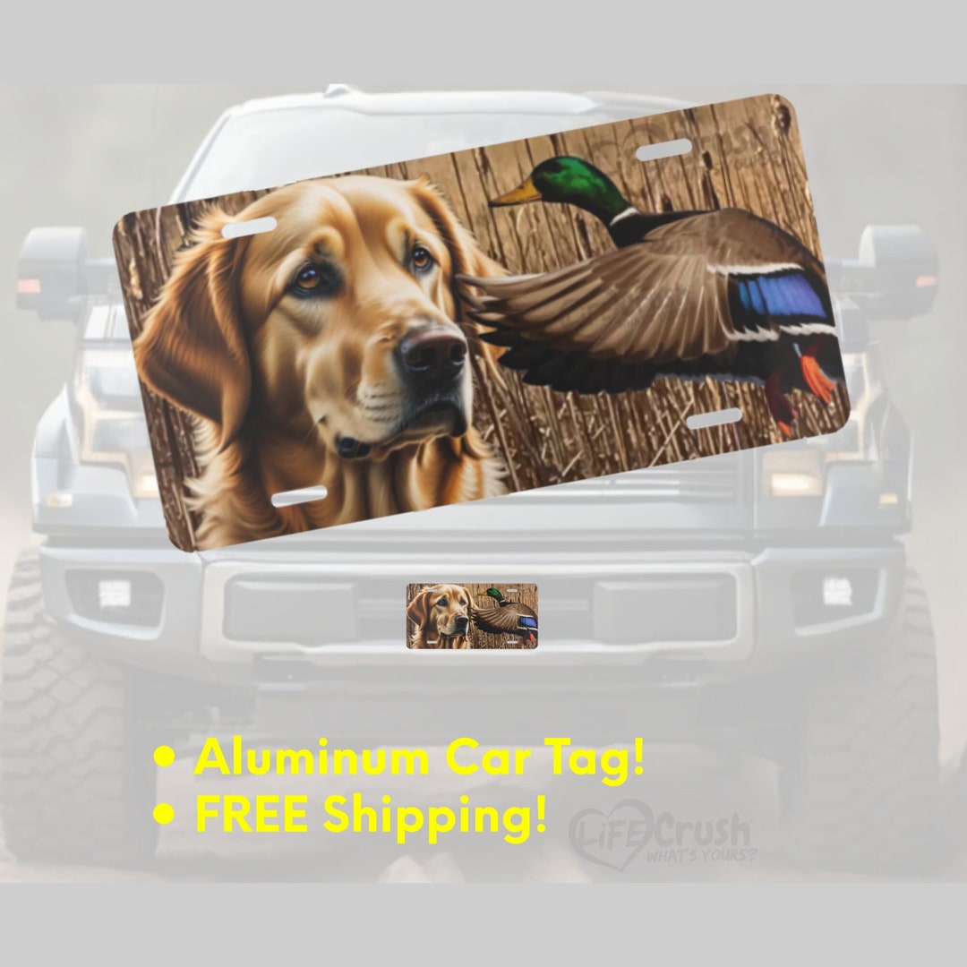 Golden Retriever License Plate, Duck Hunting License Plate, Duck Hunter ...