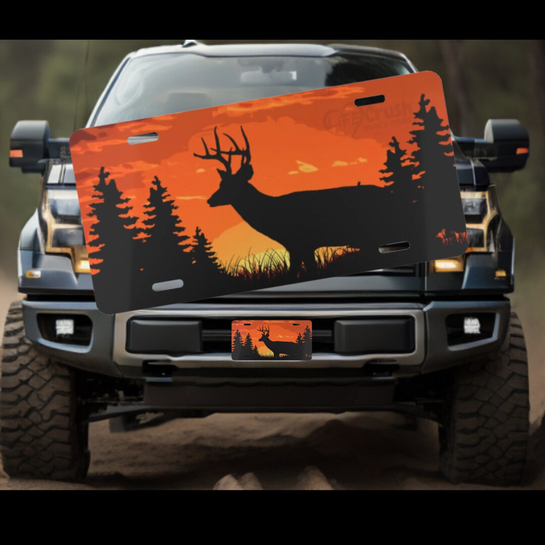 Whitetail Deer License Tag, Trophy Buck Car Tag, Deer Hunting Gifts Men ...