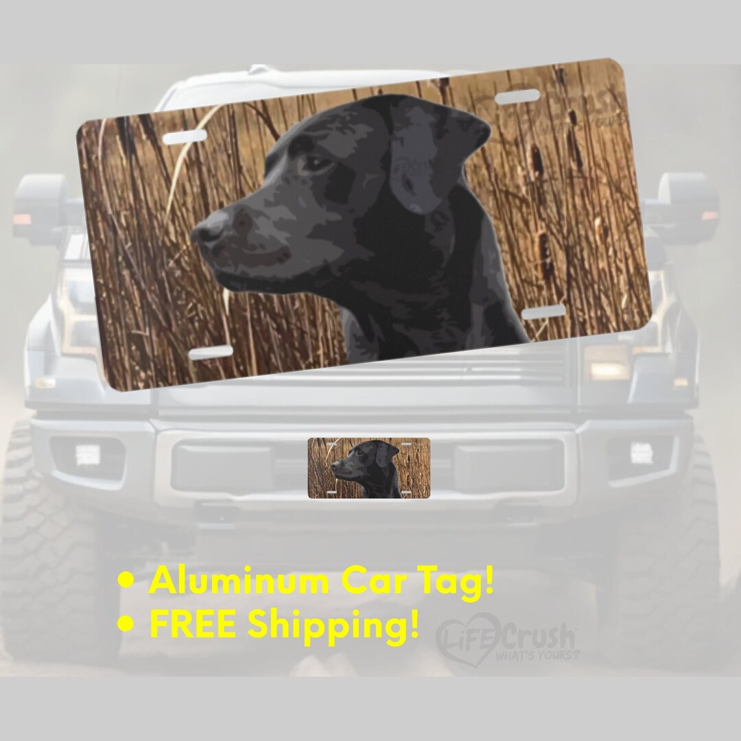 Aluminum Labrador License Plate, Labrador Truck Tag, Black Lab Vanity ...