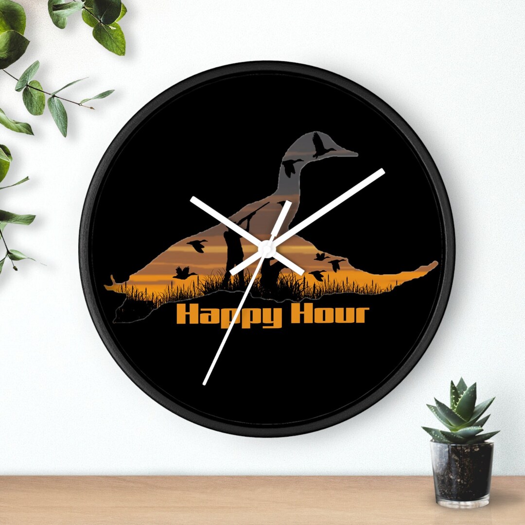 Duck Hunting Wall Clock, Duck Hunter Wall Clock, Duck Décor for Cabin ...