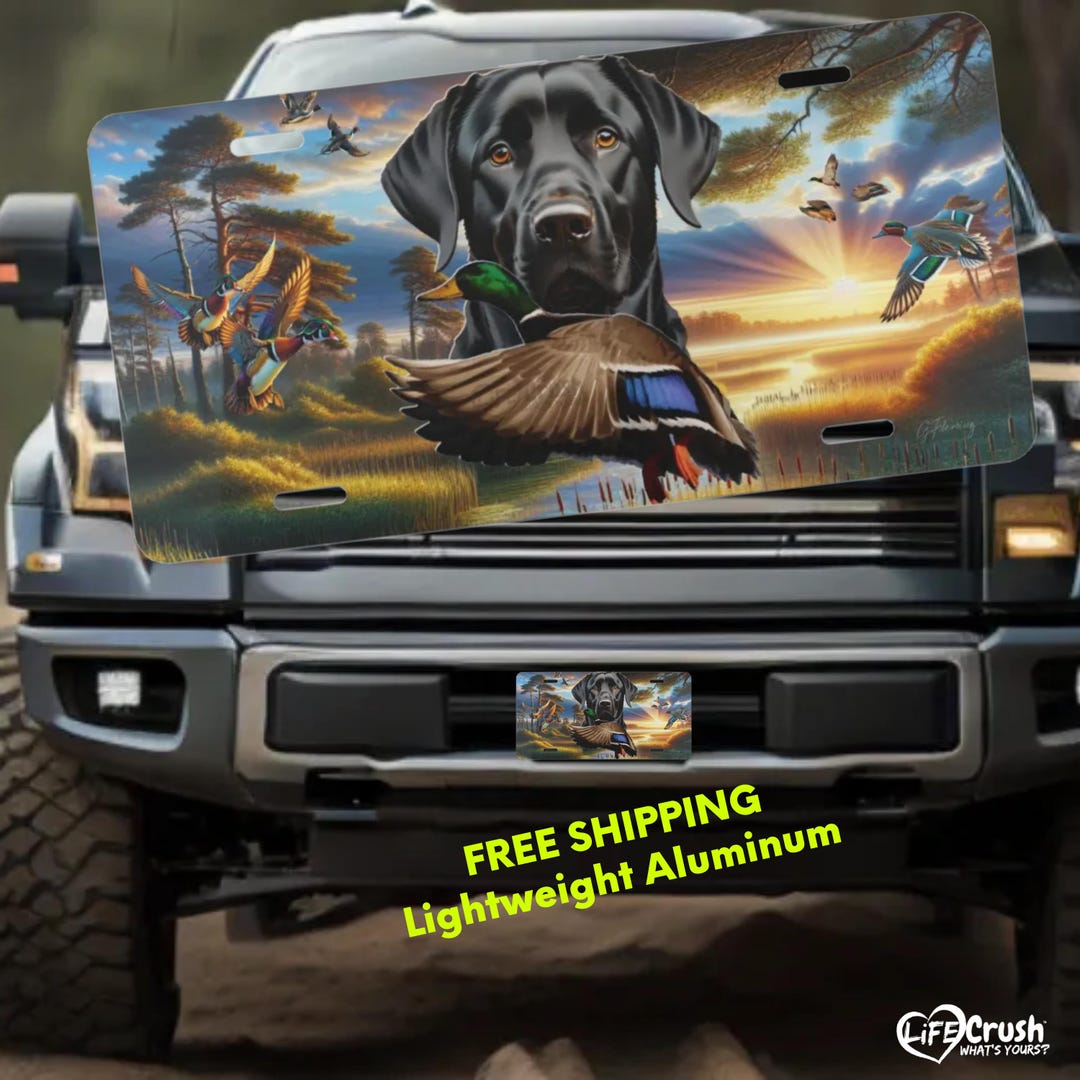 Duck Heaven Car Tag, Black Labrador Car Tag, Duck Hunting Gifts for Men ...