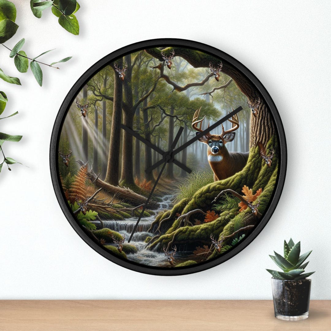 Men's Gifts Deer Hunting, Deer Hunting Clock, Whitetail Buck Wall Decor ...
