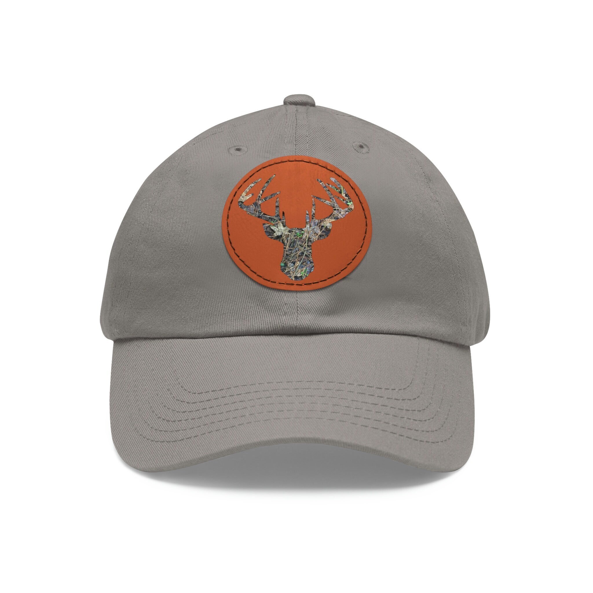 Deer Hunting Hats for Men, Leather Patch Dad Hat for Deer Hunters, Deer ...