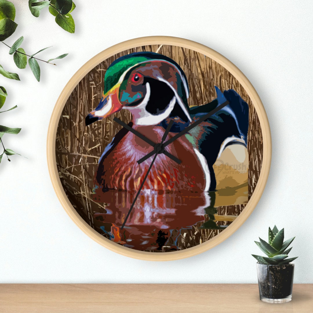 Wood Duck Wall Clock Wood Duck Wall Decor Duck Hunting - Etsy