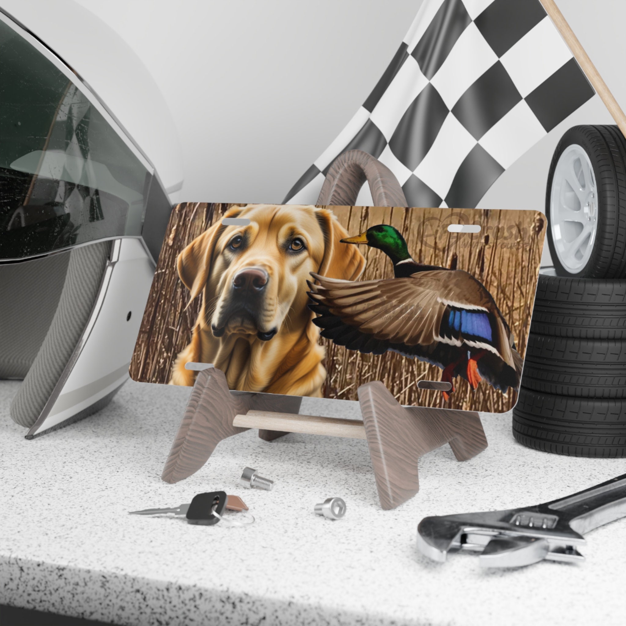 Yellow Labrador License Plate, Duck Hunting License Plate, Duck Hunter ...