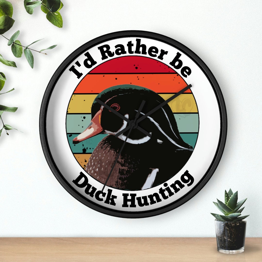 Wood Duck Wall Clock, Wood Duck Wall Décor, Duck Hunting Clock for Dad ...