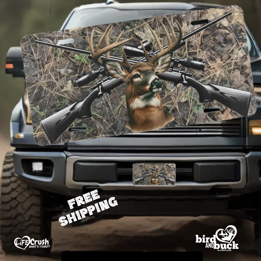 Whitetail Buck License Tag, Whitetail Truck Tag, Trophy Buck License ...