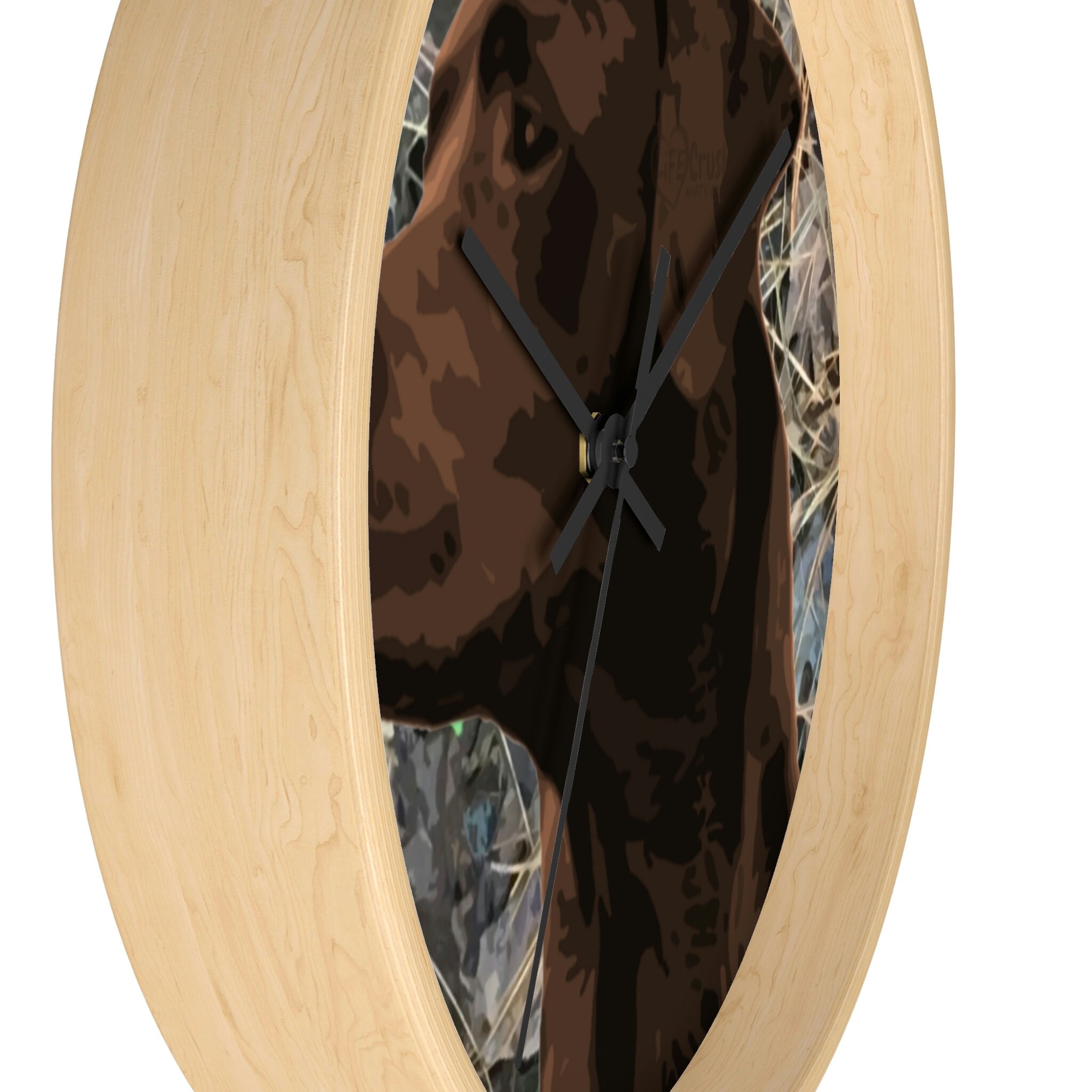 Chocolate Labrador Wall Clock, Camo Labrador Clock, Labrador Retriever ...