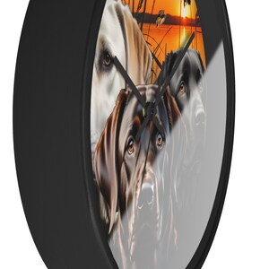 Labrador Retriever Wall Clock, Flying Mallard Clock, Duck Hunting Wall ...