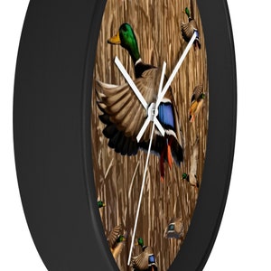 Duck Hunting Gifts for Men, Duck Hunting Wall Clock, Flying Mallard ...