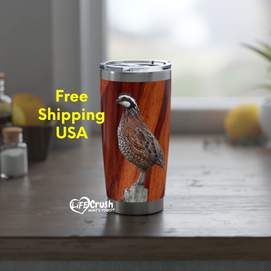 Bobwhite Quail Hunting Gifts for Men, Quail Hunting Tumbler, 20oz Bird ...
