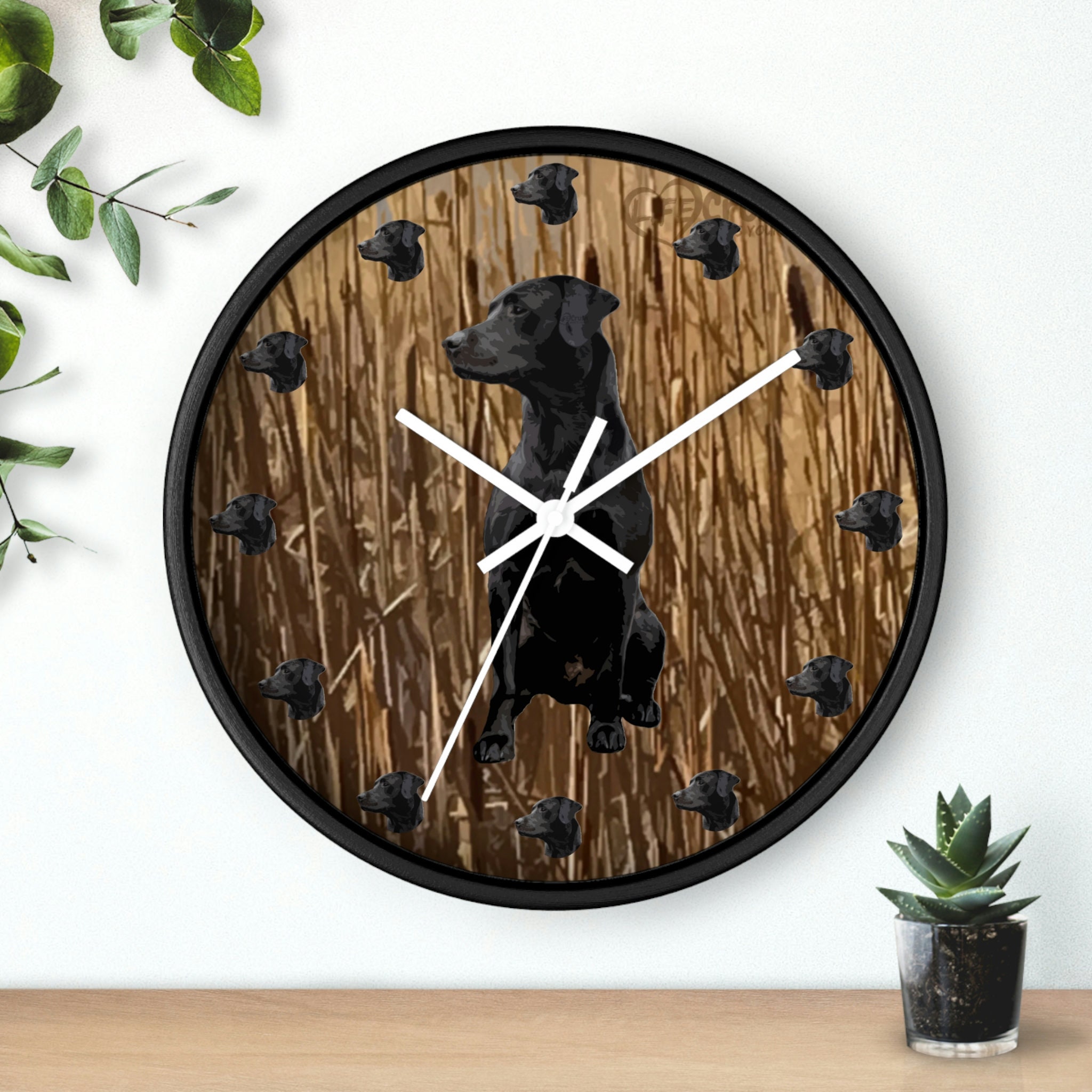 Black Labrador Wall Clock, Labrador Retriever Clock, Labrador Gifts for ...