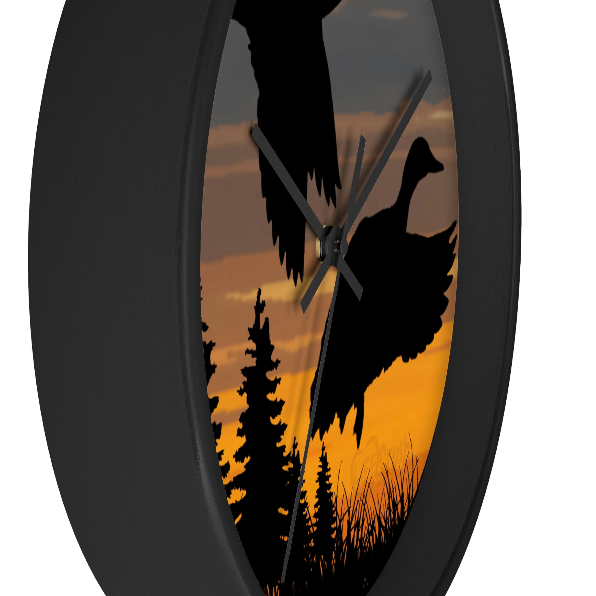 Duck Hunter Wall Clock for Dad, Duck Clock for Men, Flying Mallard Wall ...