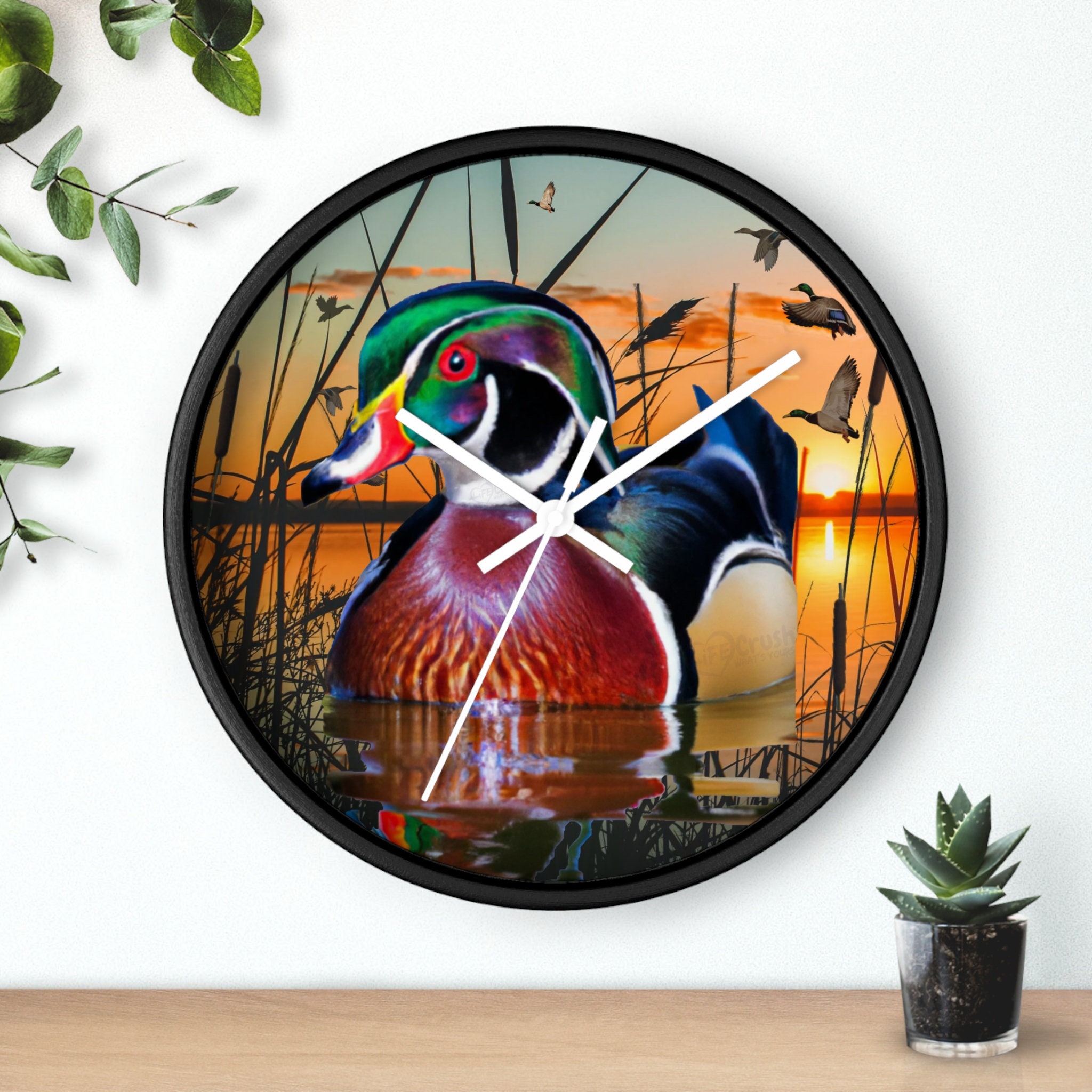 Duck Hunting Gifts for Men, Wood Duck Wall Clock, Duck Hunting Décor ...