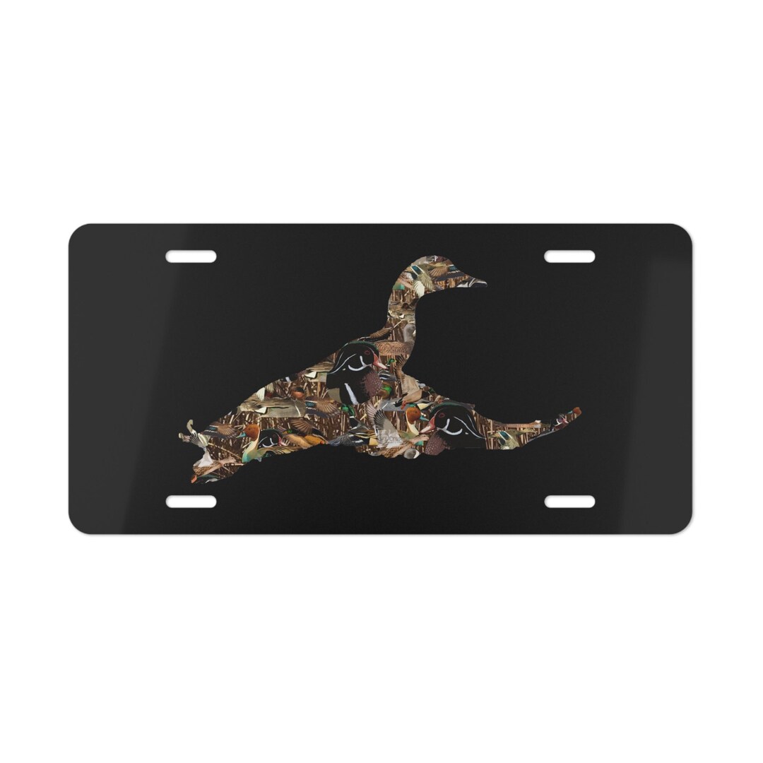 Duck Hunting License Plate, Flying Mallard License Plate, Wood Duck Tag ...